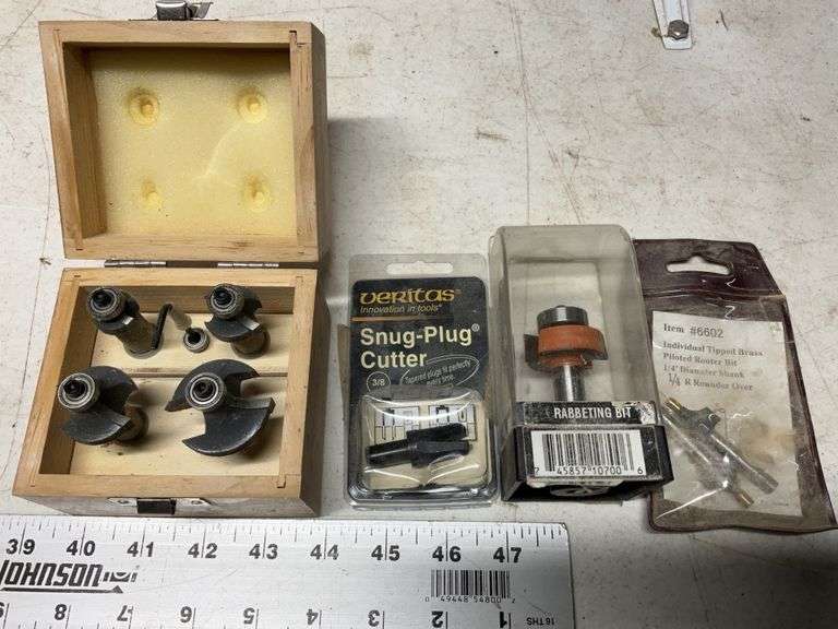 Router bits, plug cutter - Legacy Auction Company