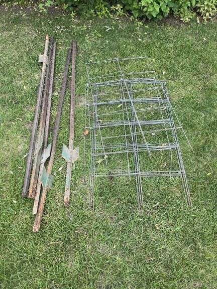 6' t-posts and tomato cages - Legacy Auction Company