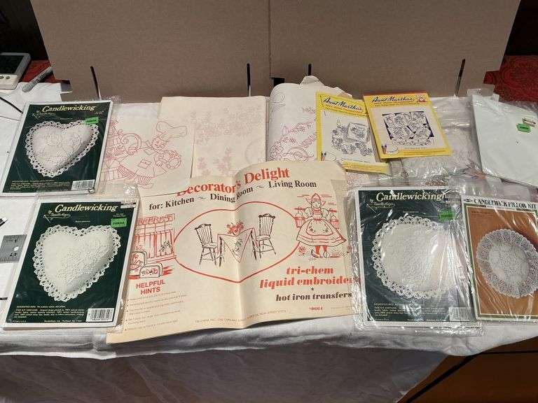 Candlewick kits, iron-on transfers - Legacy Auction Company