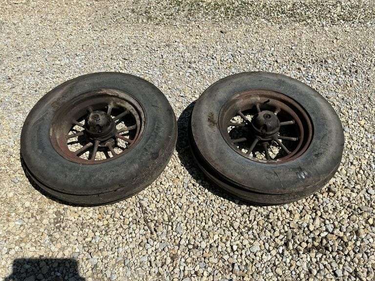 Firestone 6.00–16 Farmall F-20 tires and rims, - Legacy Auction Company