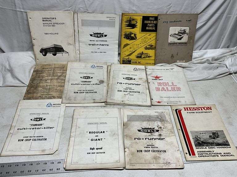 Operator’s manuals - Legacy Auction Company