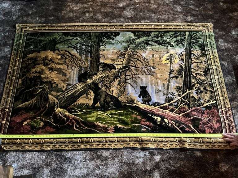 Bear tapestry 74 x 48 - Legacy Auction Company