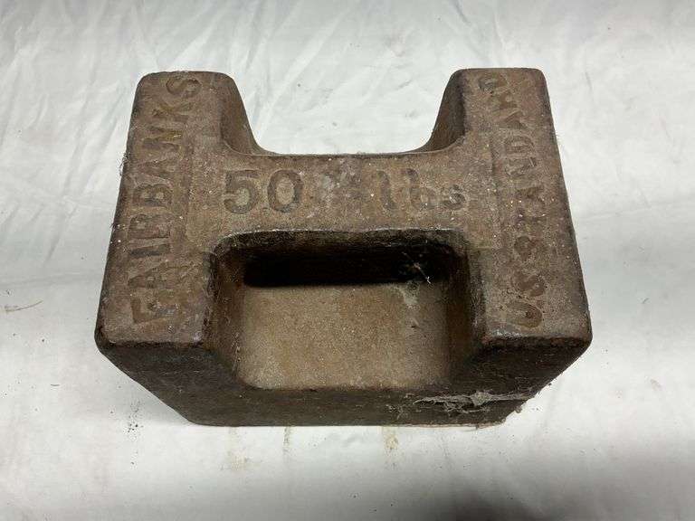 Primitive Fairbanks 50 pound weight - Legacy Auction Company