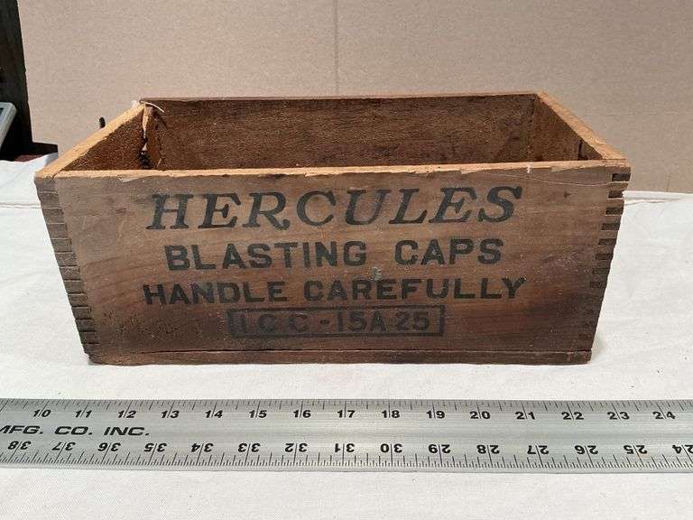 Hercules Blasting Caps box - Legacy Auction Company