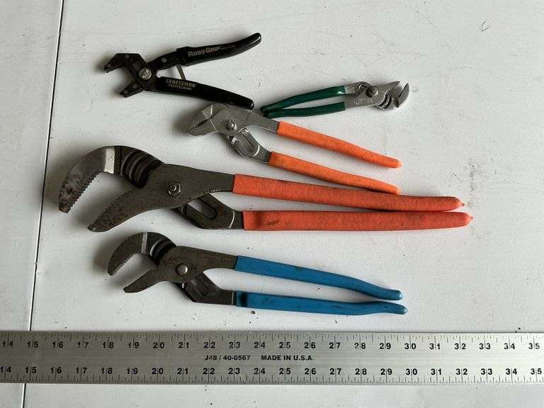 Channel locks and assorted pliers - Legacy Auction Company