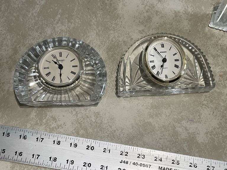 Crystal glass clocks etc. - Legacy Auction Company