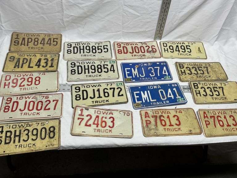 License plates - Legacy Auction Company