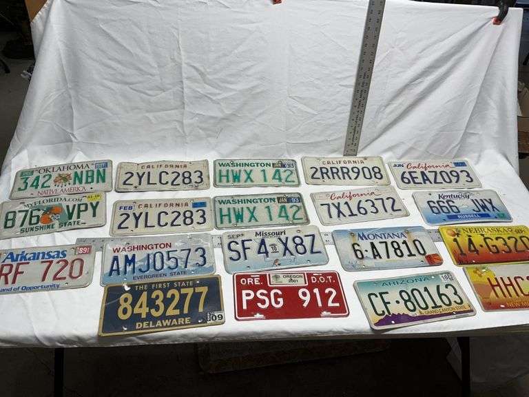 License plates - Legacy Auction Company