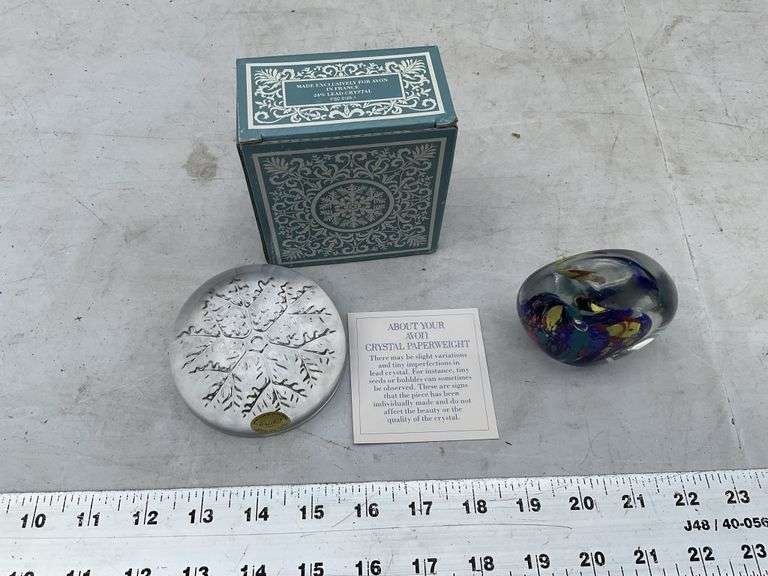 2- paper weights - Legacy Auction Company