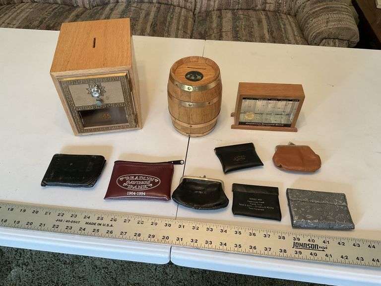 Banks and coin purses including Tripoli, with - Legacy Auction Company