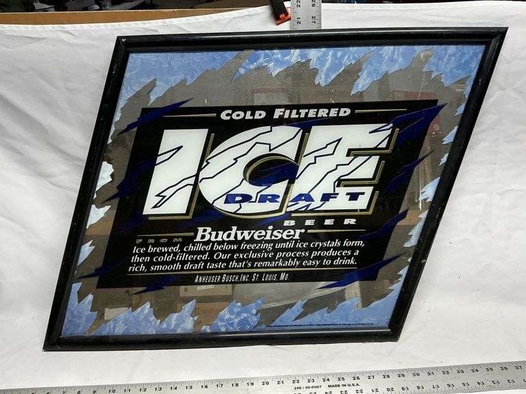 Budweiser Ice Draft beer sign - Legacy Auction Company