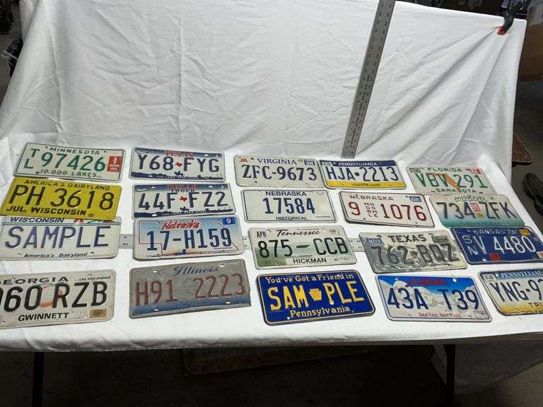 License plates - Legacy Auction Company
