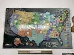 1999-2008 State series quarters collectors map - Legacy Auction Company