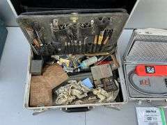 Halogen leak detector and toolbox with tools - Legacy Auction Company