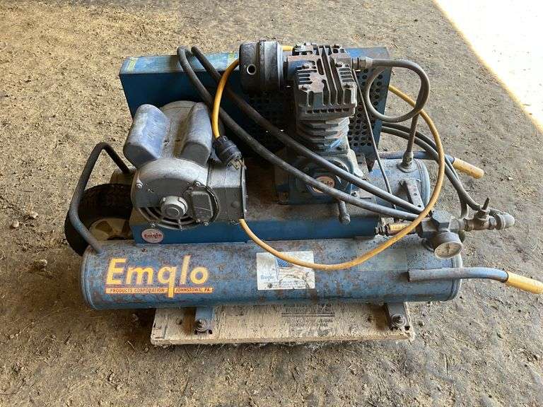Emglo portable air compressor. No switch. - Legacy Auction Company