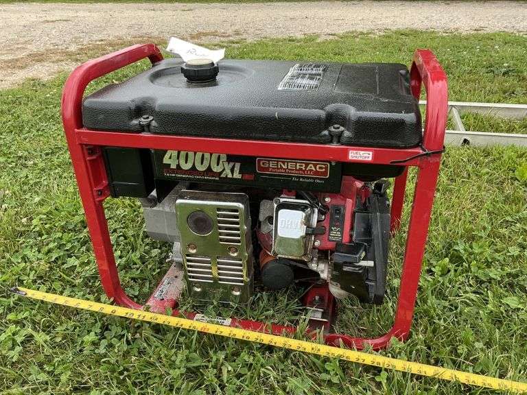 Generac 4000 XL generator, runs. - Legacy Auction Company