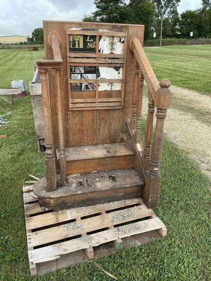 Wooden stair display - Legacy Auction Company