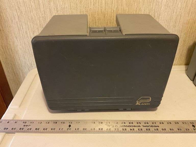 Plano storage containers with plastic inserts - Legacy Auction Company