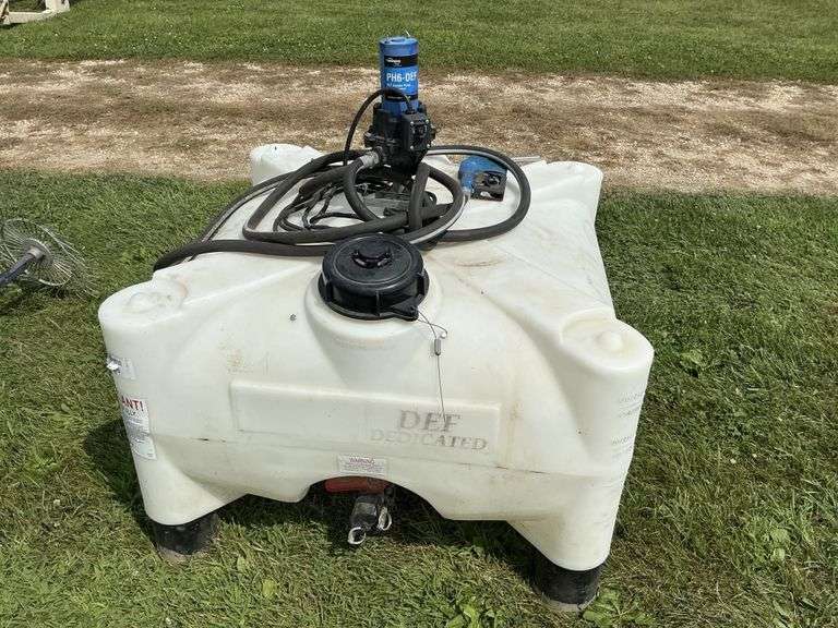 250 gallon DEF tank/pump - Legacy Auction Company