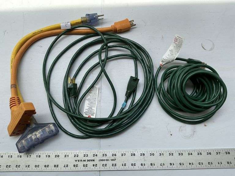16 gauge drop cord and multi tap cords - Legacy Auction Company