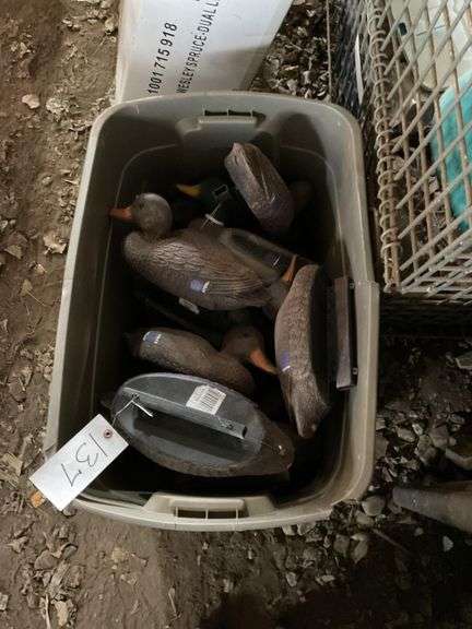 Box of duck decoys - Legacy Auction Company