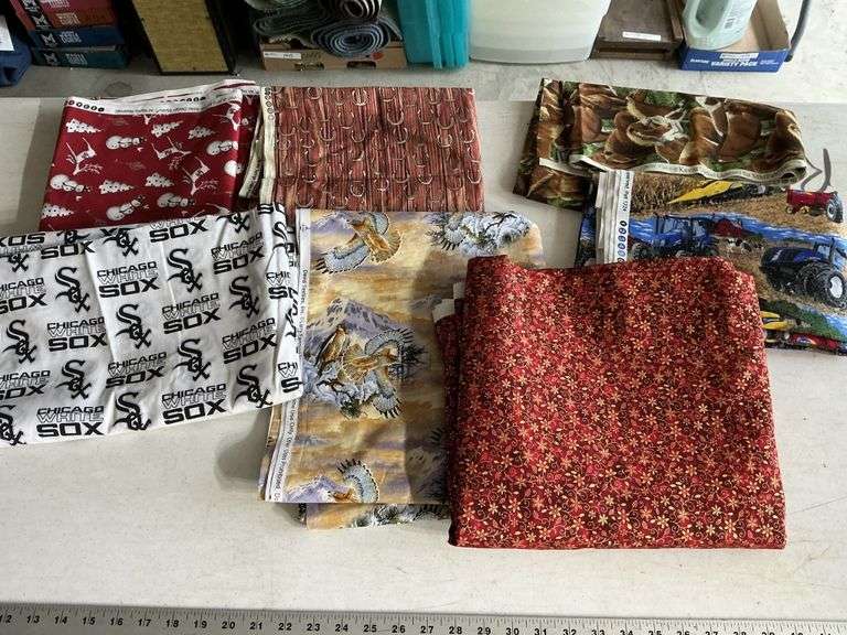 Assorted fabric – approx 16.5 yards total - Legacy Auction Company