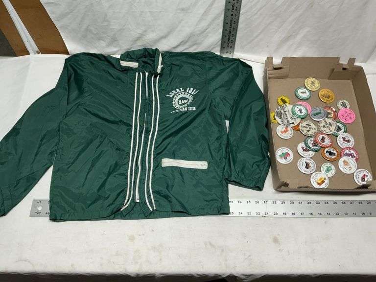 White Farm equipment UAW jacket and tractor club - Legacy Auction Company