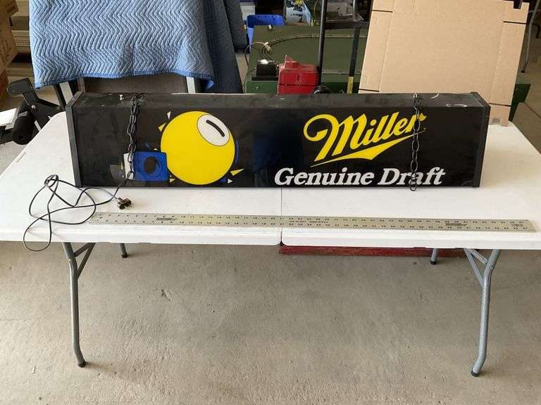 Miller Genuine Draft pool table light - Legacy Auction Company