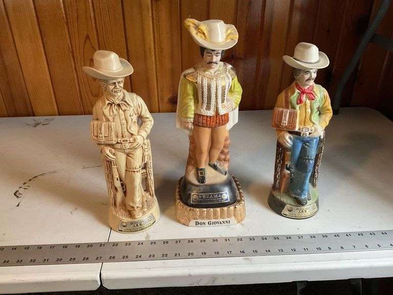 Jim Beam Don Giovanni and cowboy decanters - Legacy Auction Company