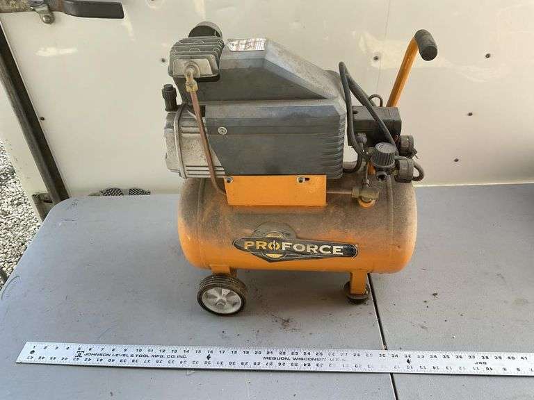 Pro force 6 gallon air compressor - Legacy Auction Company