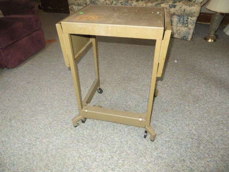 Metal Typewriter Table - Lambrecht Auction, Inc.