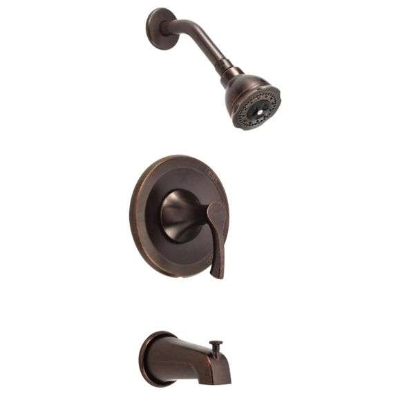 Tumbled Bronze Shower Head & Trim Kit - Lambrecht Auction, Inc.