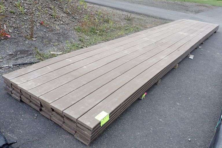 Spanish Leather Composite Decking 1" x 6" x 20' - Lambrecht Auction, Inc.