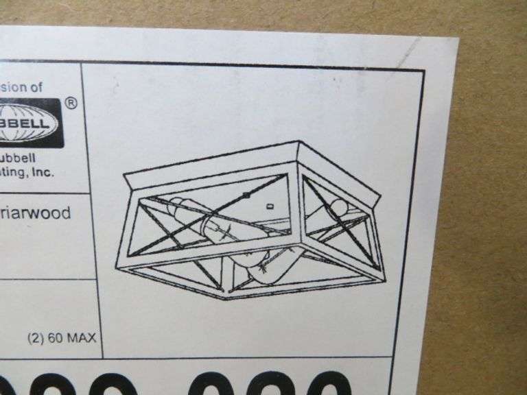 Progress Lighting 2 Light Ceiling Fixture - Lambrecht Auction, Inc.