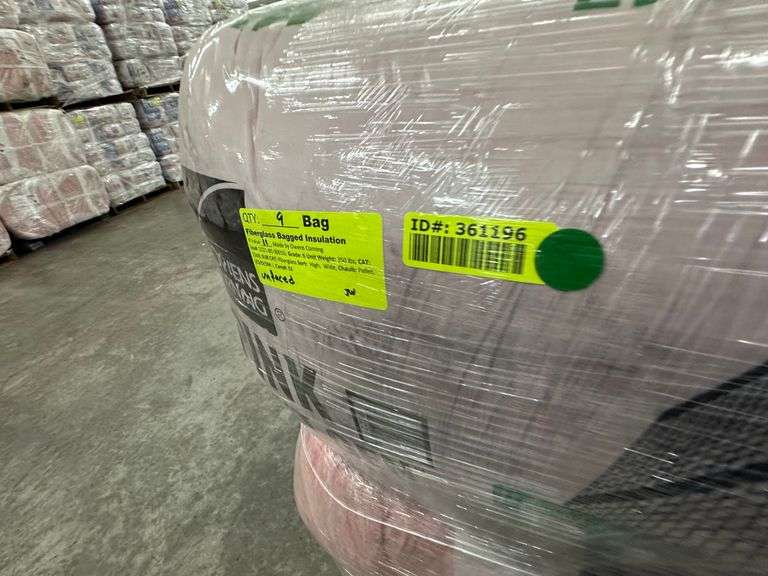 R-11 UnFaced Fiberglass Bagged Insulation - Lambrecht Auction, Inc.