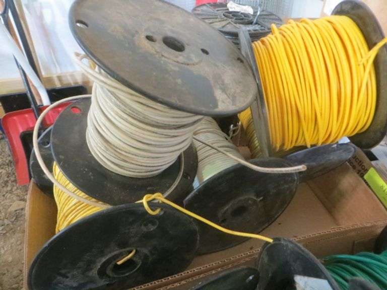 Assorted Single Strand Copper Wire - 5 Rolls - Lambrecht Auction, Inc.