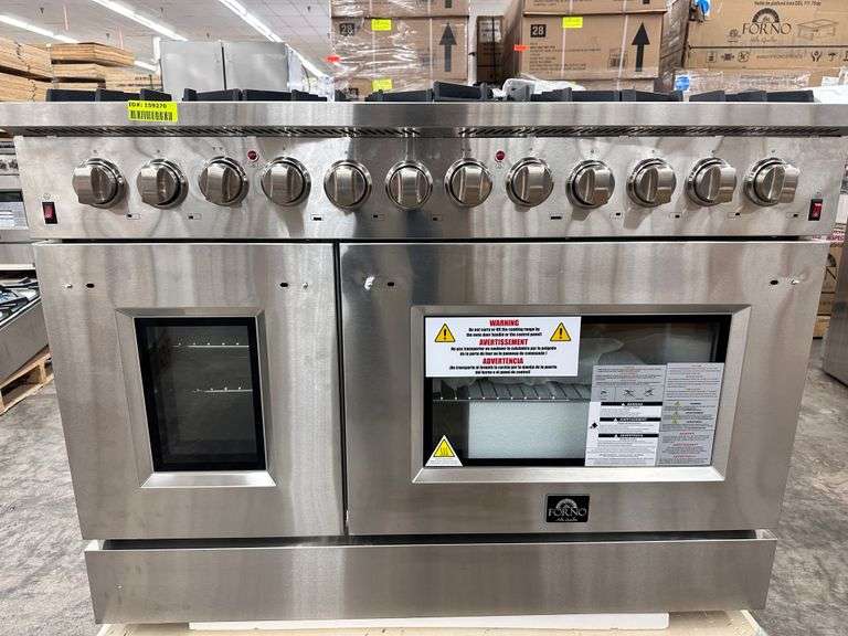 Forno Galiano 48 in. 8 Sealed Burners Freestanding Double Oven Dual ...