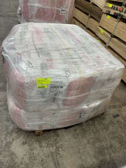 R-15 Unfaced Fiberglass Bagged Insulation - Lambrecht Auction, Inc.