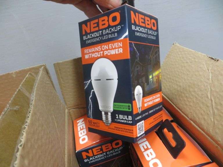 NEBO Blackout Back-up Light Bulbs - Cases of 6 - Lambrecht Auction, Inc.
