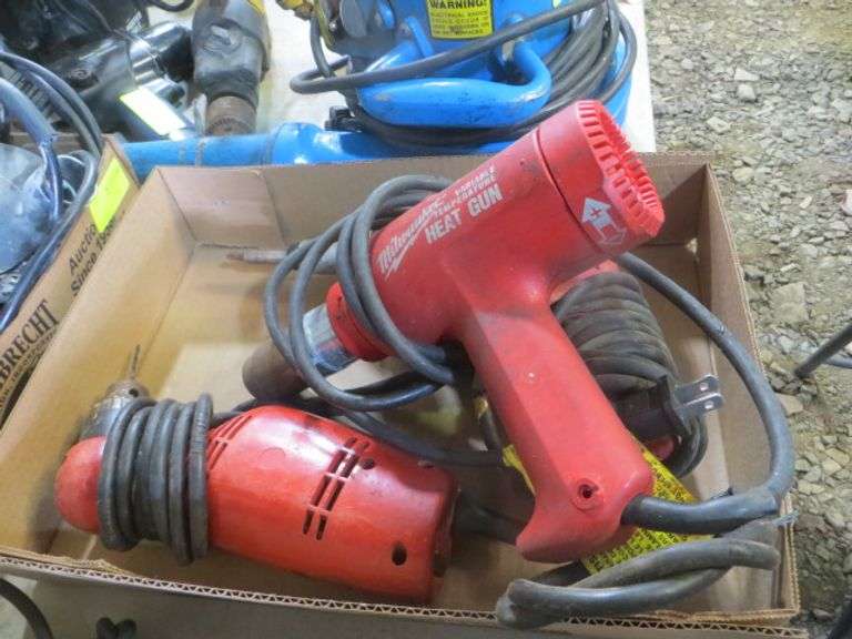 Milwaukee Drywall Gun, Heat Gun & Angle Drill - Lambrecht Auction, Inc.