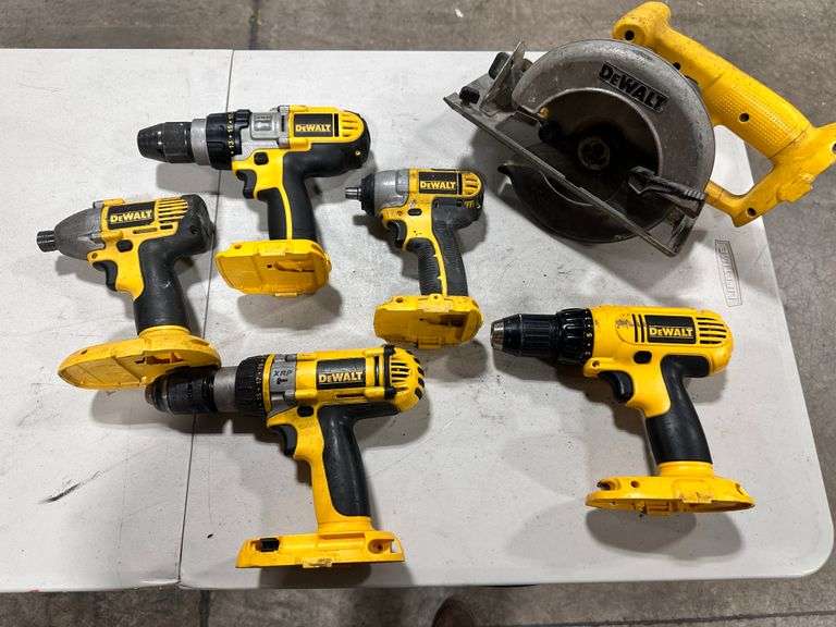 Assorted Used DeWalt 18V Tools No Batteries (6x$) - Lambrecht Auction, Inc.