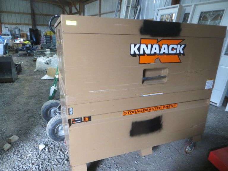 Knaack Rolling Job Box 58x60x30.5" - Lambrecht Auction, Inc.
