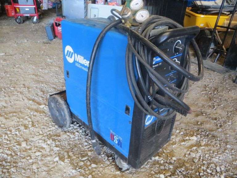 Millermatic 251 Mig Welder w/ Argon Tank - Lambrecht Auction, Inc.