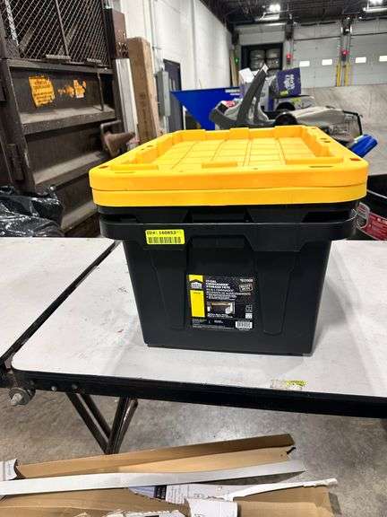 Project Source 17 Gallon Commander Storage Tote (2) - Lambrecht Auction ...