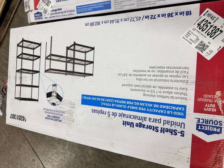 Project Source Metal Heavy Duty 5-Tier Utility Shelving Unit (36-in W x ...