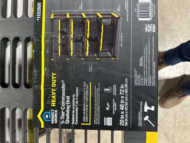 Project Source Commander Plastic Heavy Duty 5-Tier Utility Shelving ...