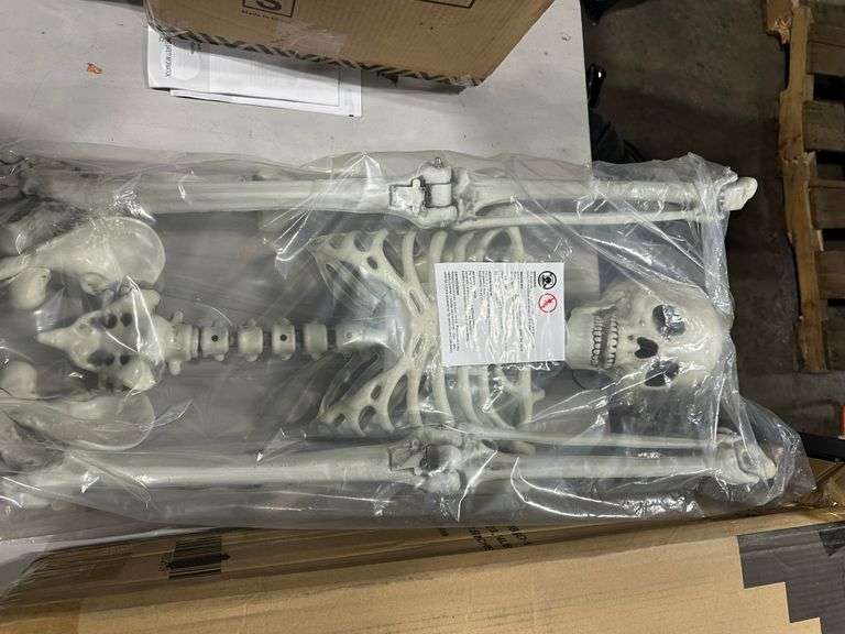 Costway 5.4ft Halloween Skeleton Life Size Realistic Full Body Hanging ...
