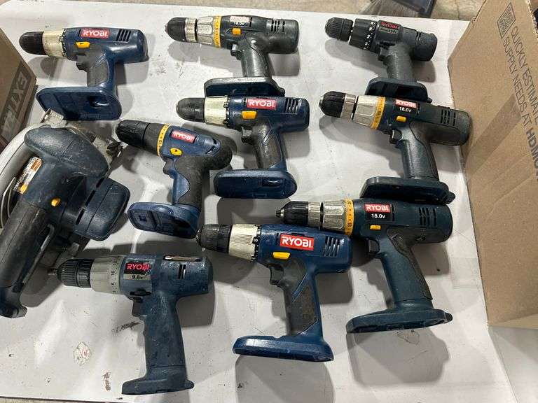 Assorted Used, Not Working Ryobi Power Tools - Lambrecht Auction, Inc.