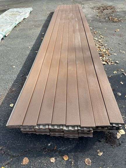 Dark Teak Composite Decking 5/4"x6"x20' - Lambrecht Auction, Inc.