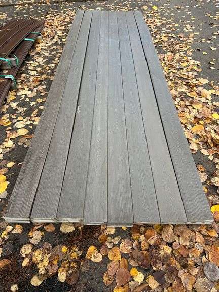 Gray PVC Decking 5/4"x6"x12' - Lambrecht Auction, Inc.